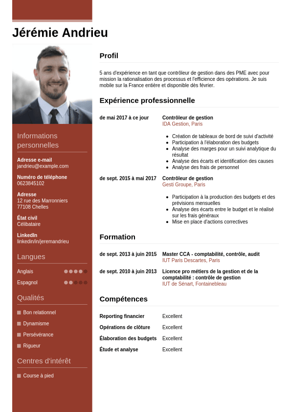 Exemple de CV de comptable - CV.fr