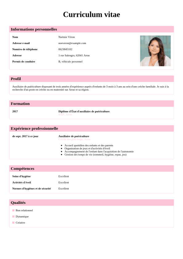 Exemple de CV pour un cariste - CV.fr