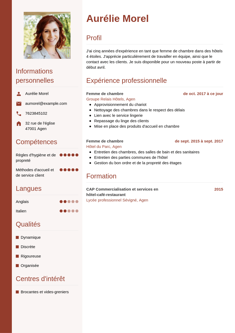 Exemple de CV pour un cariste - CV.fr