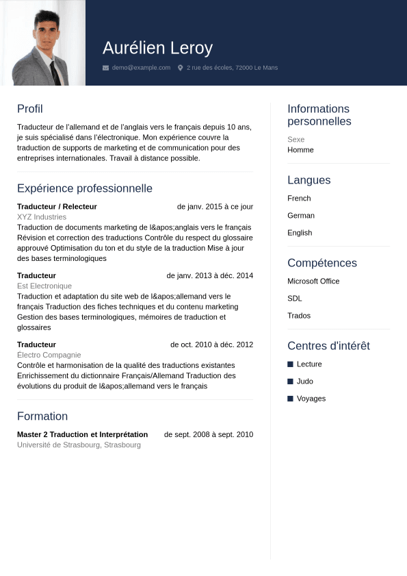 Exemple de CV de comptable - CV.fr
