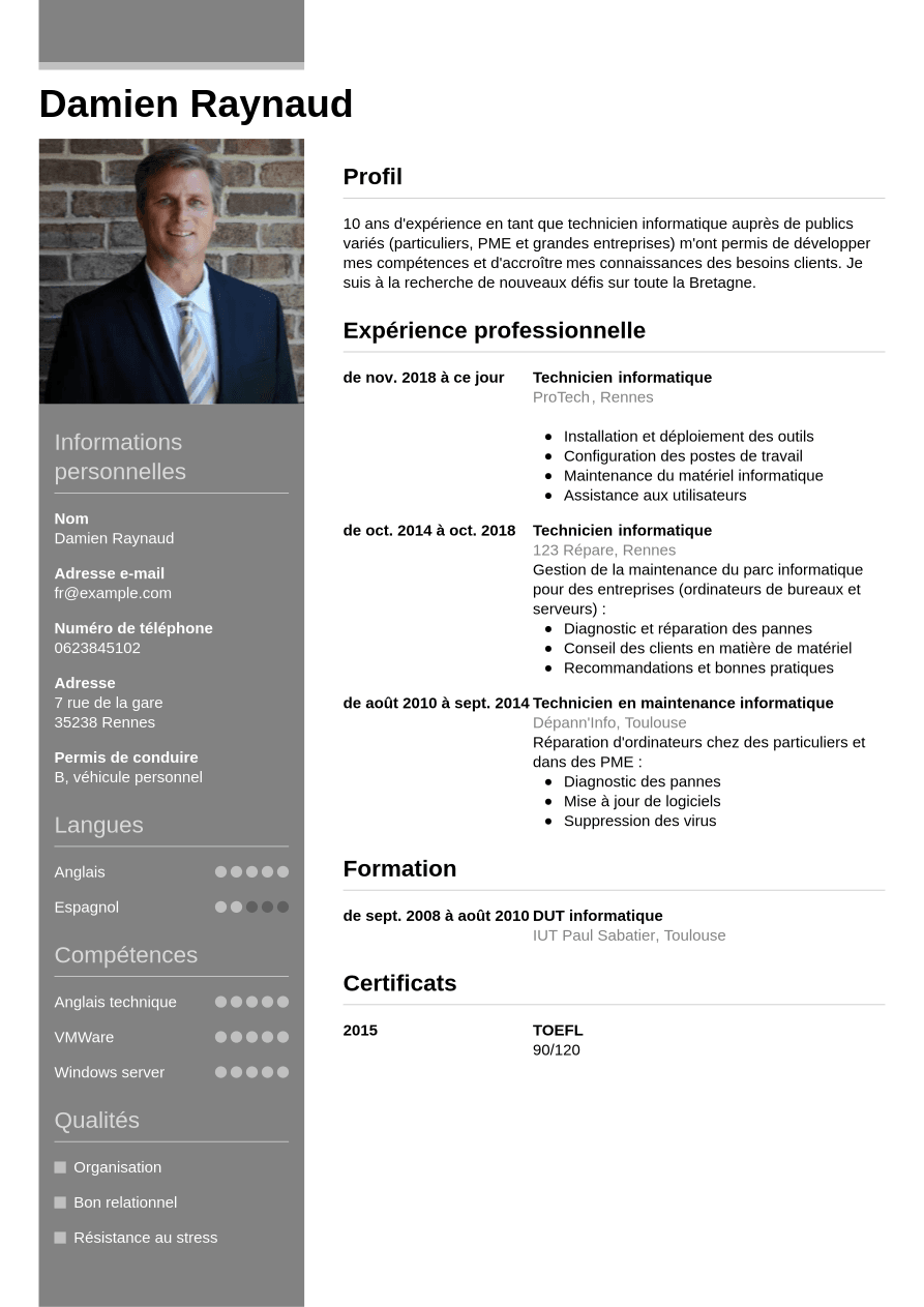 Exemples de CV - CV.fr
