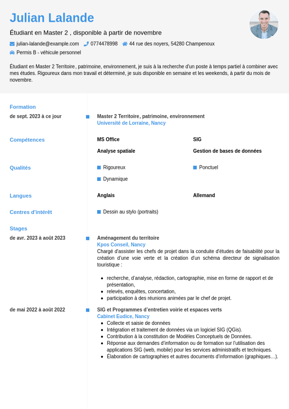 Le CV étudiant - CV.fr