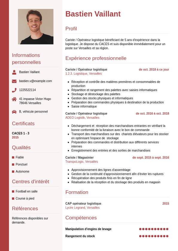 Exemple de CV pour un formateur - CV.fr