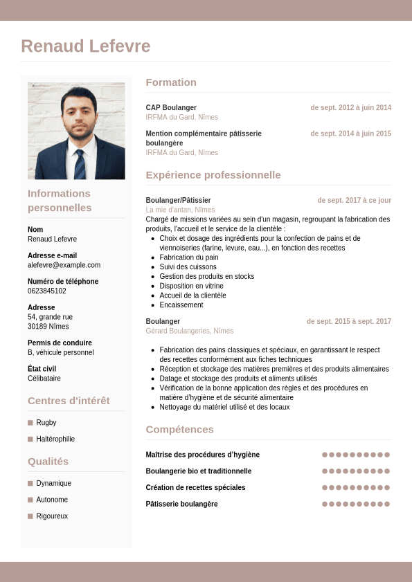 Exemple de CV pour un formateur - CV.fr